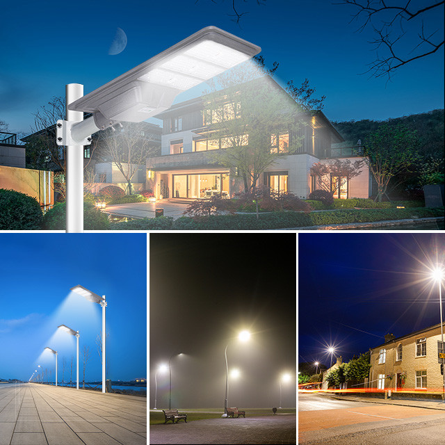 Bridgelux Lithium Solar Street Light All In One Outdoor 500w 1000w ...