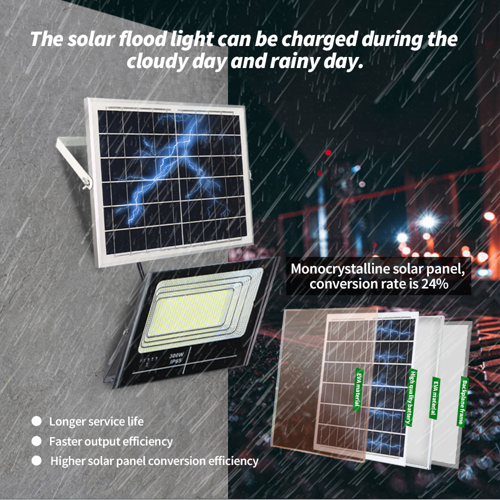 SMD LED Solar Flood Light With Sensor 30W 60W 100W 200W Flood Lamp