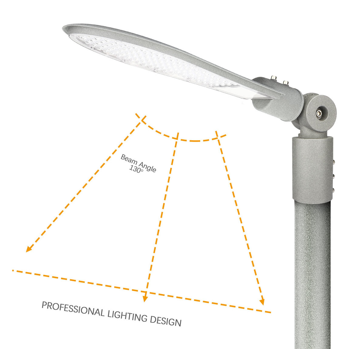 PC Lens Radiating Waterproof LED Street Light 120° Beam Angle High ...