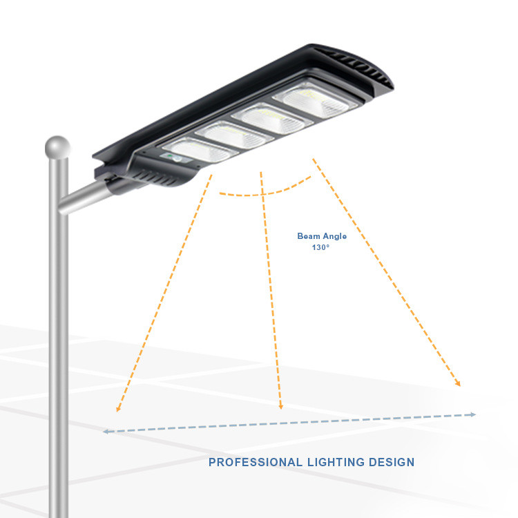 120w High Power LED Solar Street Light All In One 6500K Smd 2835 ...