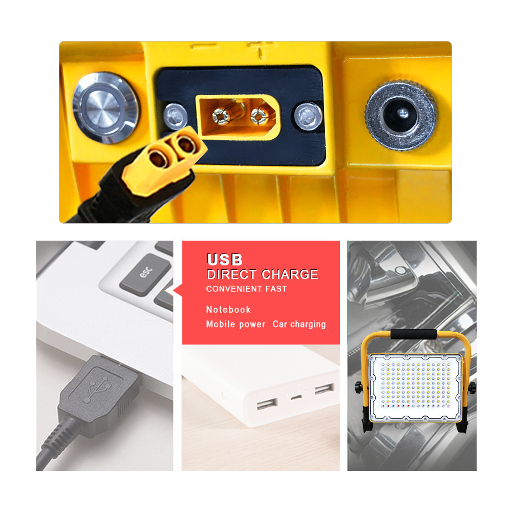 DC 6V Portable LED Work Light 4x6 Mechanic Cordless Color Match 30w 48w ...