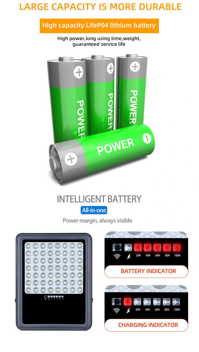 Outdoor Ip65 Solar Powered Flood Lights With Timer 2835 Smd Chips 300W ...