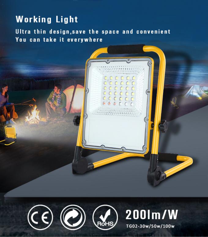 Battery Powered Magnetic LED Work Lamp 50 W 60 W 100 W Flexible Hyper ...